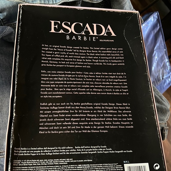 Toys | Nrb 1996 Escada Barbie | Poshmark